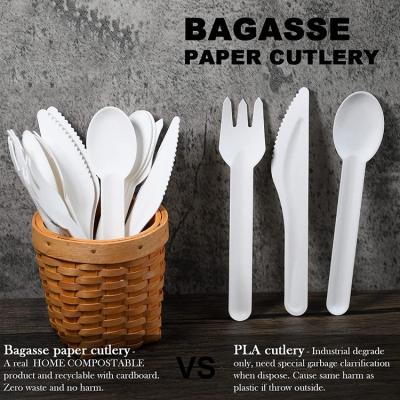 China Biologisch afbreekbare Beschikbare het Bestekreeksen van de Eco Vriendschappelijke Bagasse voor Baby Te koop