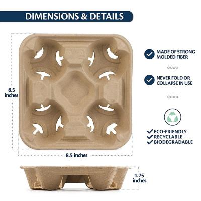 Cina I nessun accatastabili rovesciano il supporto di tazza di carta 2 4 Tray For Coffee Bar in vendita