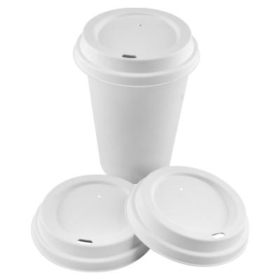 Cina Coperchi naturali biodegradabili della tazza della polpa della canna da zucchero di 100% Eco 90mm Brown in vendita