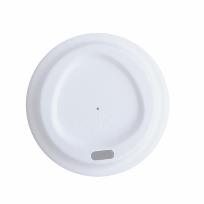 China De suikerrietpulp vormde Slokjedeksel, Driehoeksontwerp, bleekte 80mm Te koop