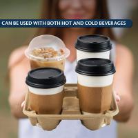 China Takeout Containers For 4 Cups 100% Compostable Biodegradable For Coffee Or Tea Cup for sale