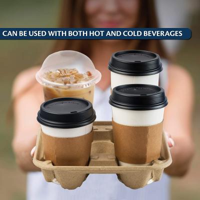 Cina Contenitori da portar via per 4 tazze biodegradabile concimabile di 100% per la tazza di tè o del caffè in vendita