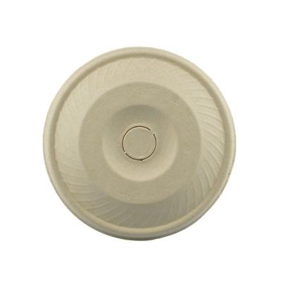 Cina coperchi biodegradabili eliminabili piani caldi freddi della tazza della bagassa della canna da zucchero di 90mm bianchi o naturali in vendita