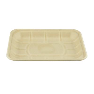 Cina Vassoio concimabile 8*6inch dell'alimento della polpa della bagassa eliminabile biodegradabile della canna da zucchero di 100% in vendita