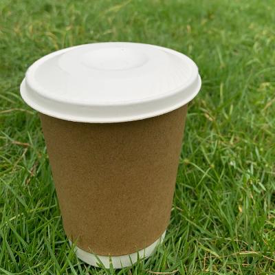 China 100% van het de pulppapier van de vezelpulp de PFAS-Vrije composteerbare bagasse gevormde deksels van de koffiekoppen Te koop