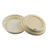 China Custom Plants Coffee Cups Lids Made From Sugarcane Bagasse Pulp Withe PFAS-Free for sale