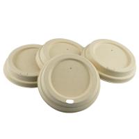 China Custom Plants Coffee Cups Lids Made From Sugarcane Bagasse Pulp Withe PFAS-Free for sale