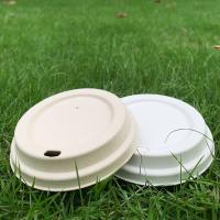China Custom Plants Coffee Cups Lids Made From Sugarcane Bagasse Pulp Withe PFAS-Free for sale