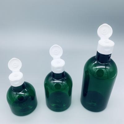 Cina Bottiglia di plastica cosmetica della pompa della vendita all'ingrosso 50ml 100ml 150ml del giro dello sciampo dell'ANIMALE DOMESTICO su ordinazione vuoto verde scuro della bottiglia in vendita