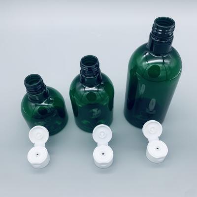 Cina Bottiglia di plastica cosmetica della pompa della vendita all'ingrosso 50ml 100ml 150ml del giro dello sciampo dell'ANIMALE DOMESTICO su ordinazione vuoto verde scuro della bottiglia in vendita