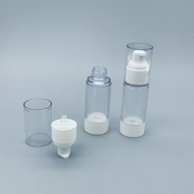 China White Transparent Acrylic Airless Bottle 15 30 50ML for sale