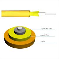 China GJFJV Simplex Indoor Fiber Optic Cable 3.0mm Aramid Yarn PVC Jacket for sale