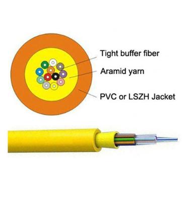 Cina Cavo di distribuzione ottico del pacco del cavo a fibre ottiche dell'interno del centro di GJFJV 24 10mm in vendita