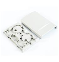 China CE Fiber Optic Splitter Box 2 Ports 4 Core FTTH Socket ABS Wall Mount for sale