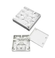 China CE Fiber Optic Splitter Box 2 Ports 4 Core FTTH Socket ABS Wall Mount for sale