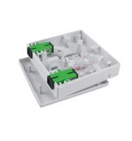 China CE Fiber Optic Splitter Box 2 Ports 4 Core FTTH Socket ABS Wall Mount for sale