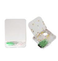 China CE Fiber Optic Splitter Box 2 Ports 4 Core FTTH Socket ABS Wall Mount for sale
