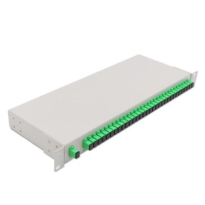 Cina contenitore montato scaffale 1X32 di separatore della fibra della scatola di giunzione del cavo a fibre ottiche di 19in in vendita