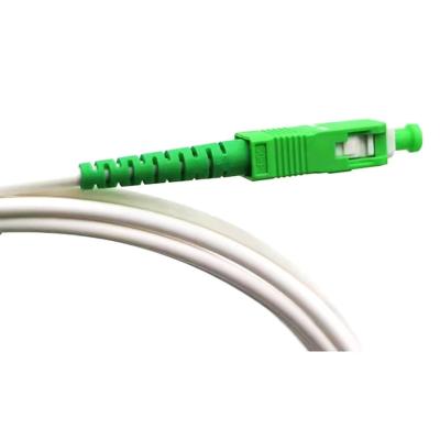 Cina Sc SEMPLICE di fibra ottica APC del cavo di toppa G657A2 di 3.0MM MP al cavo di toppa bianca dello Sc APC in vendita