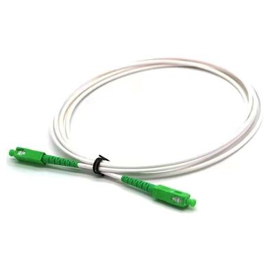 Cina Sc SEMPLICE di fibra ottica APC del cavo di toppa G657A2 di 3.0MM MP al cavo di toppa bianca dello Sc APC in vendita