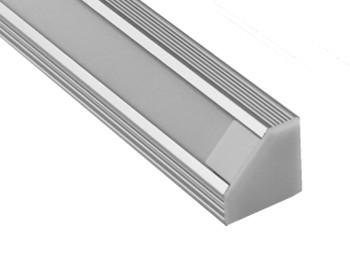 China 19x19mm Corner Led Extrusion, Corner Led Aluminium Channel, 45° Corner led aluminum profile for sale