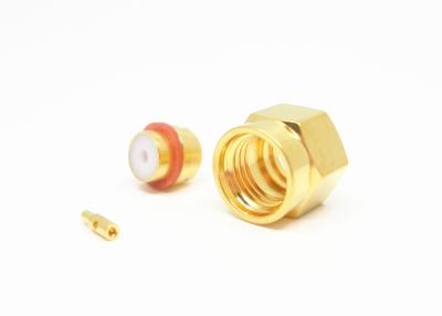 China ROHS SMA Male Brass Mini SMA 50 Ohm RF Connector For 2# Simi Rigid / Flexible Cable for sale
