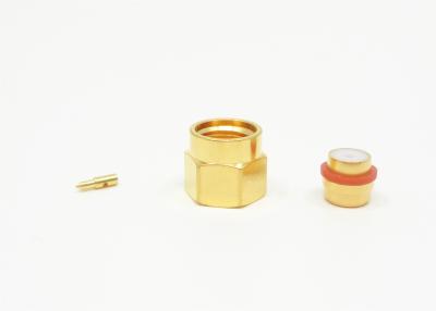 China ROHS SMA Male Brass Mini SMA 50 Ohm RF Connector For 2# Simi Rigid / Flexible Cable for sale