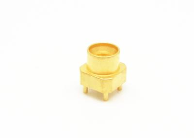 China Mini SMP Series Male RF Connector Pin Header PCB Mount Full Detent 4 Short Legs for sale
