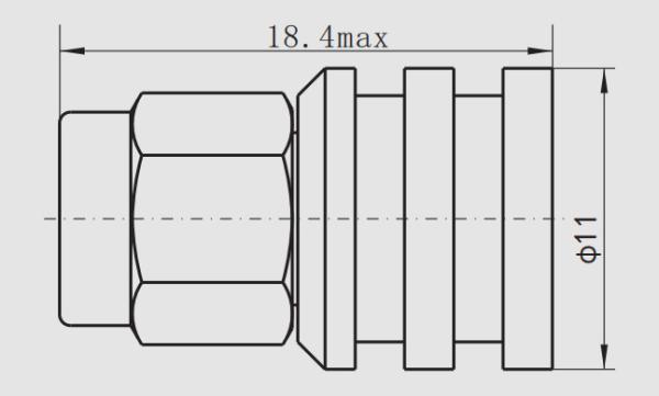 2 Watt Leistung 50 Ohm SMA Männliche RF-Koaxiallast/Abschluss DC-18GHz Zylinderwiderstand
