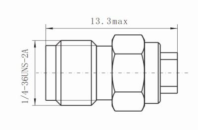 China Female SS Material 2.92 Mm K Connector 2# Semi Rigid/Flexible Cable Use for sale