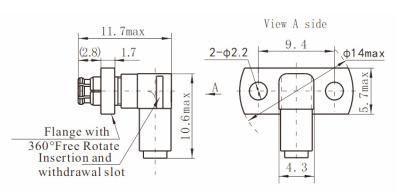 China Customized SMP Female Right Angle Connector for CXN3506/MF108A Cable for sale