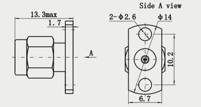 Cina 50Ohm tipo connettore coassiale di acciaio inossidabile 2.92mm del maschio rf di K in vendita