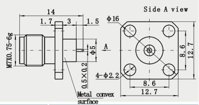 Cina connettore femminile di Wave di millimetro del connettore di 50GHz Jack Straight 2.4mm rf in vendita