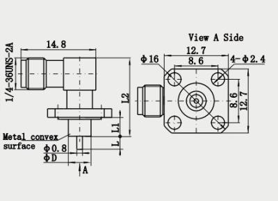 China 18GHz Right Angle Female SMA RF Connector SMA Electrical RF Connector for sale