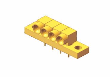 중국 SSMP 여성 오른쪽 앵글 플랜지 마운트 4개의 인터페이스를 가진 풀 디텐트 RF 커넥터 판매용