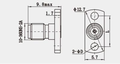 China 50Ω Stainless Steel Material MSSM Female RF Coaxial Connector With Micro-strip Nickel Plated for sale