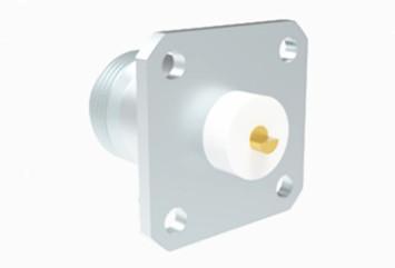 Cina N Femminile Niccolato 4 fori Flange RF Coaxial connettore con Microstrip in vendita