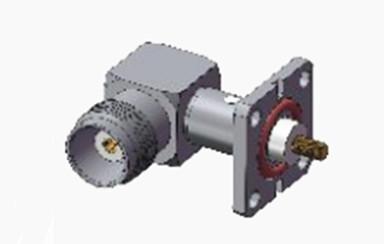 Cina TNC Femminile angolo destro 4 fori connessione RF a flangia con Microstrip in vendita