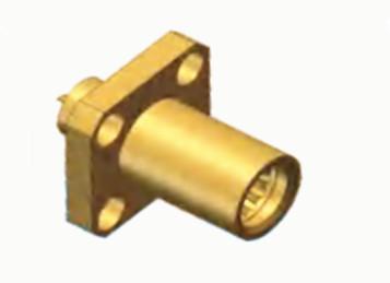 China SBMA Brass Female 4-hole Flange RF Coaxial Connector with Microstrip for sale