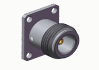 Chine Connecteur coaxial RF à bride femelle de type N 50Ω avec placage nickel à vendre