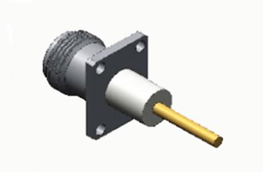 Chine N Connecteur coaxial RF féminin en acier inoxydable à 4 trous avec bande de cuivre à vendre