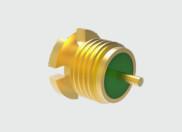 China Hermetic Sealed Kovar Alloy With Gold Plated SMP Male Smooth Bore RF Coaxial Bulkhead Connector for sale