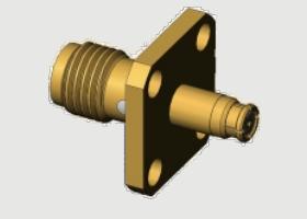 중국 4홀 플랜지 마운트 SMA 암/잭 - SMP 암/잭 어댑터 최대 18GHz 판매용