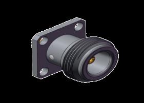 Chine Connecteur coaxial RF femelle de type N à bride à 4 trous, fréquence jusqu'à 11 GHz à vendre