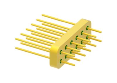 China 12-Pin  2-Row Hermetic Electrical Connectors Small Size Gold Wire Bonding MC-2188 for sale