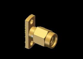 China SSMA Male RF Connector 2 Hole Flange Mount 18GHz 50Ω for sale