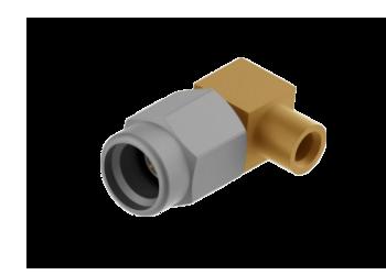 China 50Ω Right Angle SSMA Male Mini SMA Plug RF Coaxial .086 Cable Connector 18GHz for sale