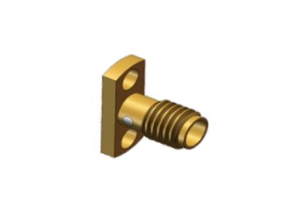 China Brass Gold finish Jack Mini SMA Panel Mount SSMA RF Connectors 18GHz 50ohm for sale