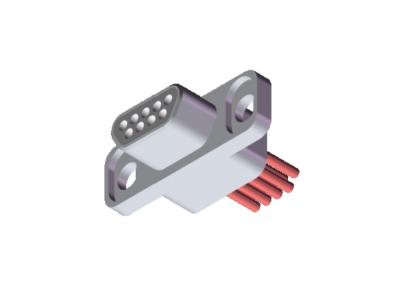 China Micro Rectangle MDM D Sub 9 Pins Connector Hermetic Sockets for sale