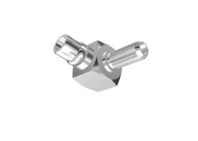 China Male Right Angle MMCX RF Connector Nickel Plated Plating Design For RG316 for sale
